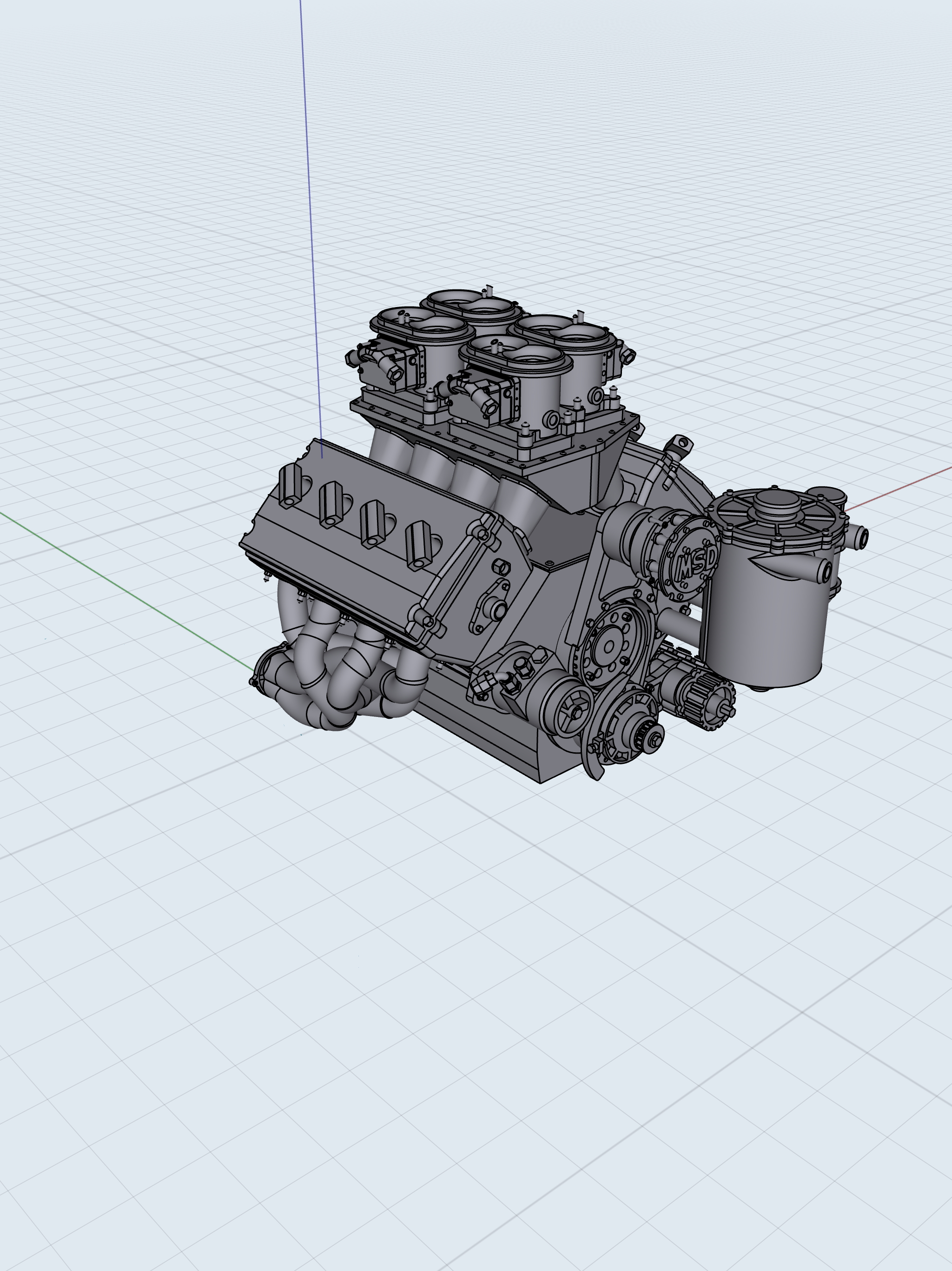 STL file Pro Mod Kaase Ford V8 Mountain Motor Drag Racing 🚙・Design to ...