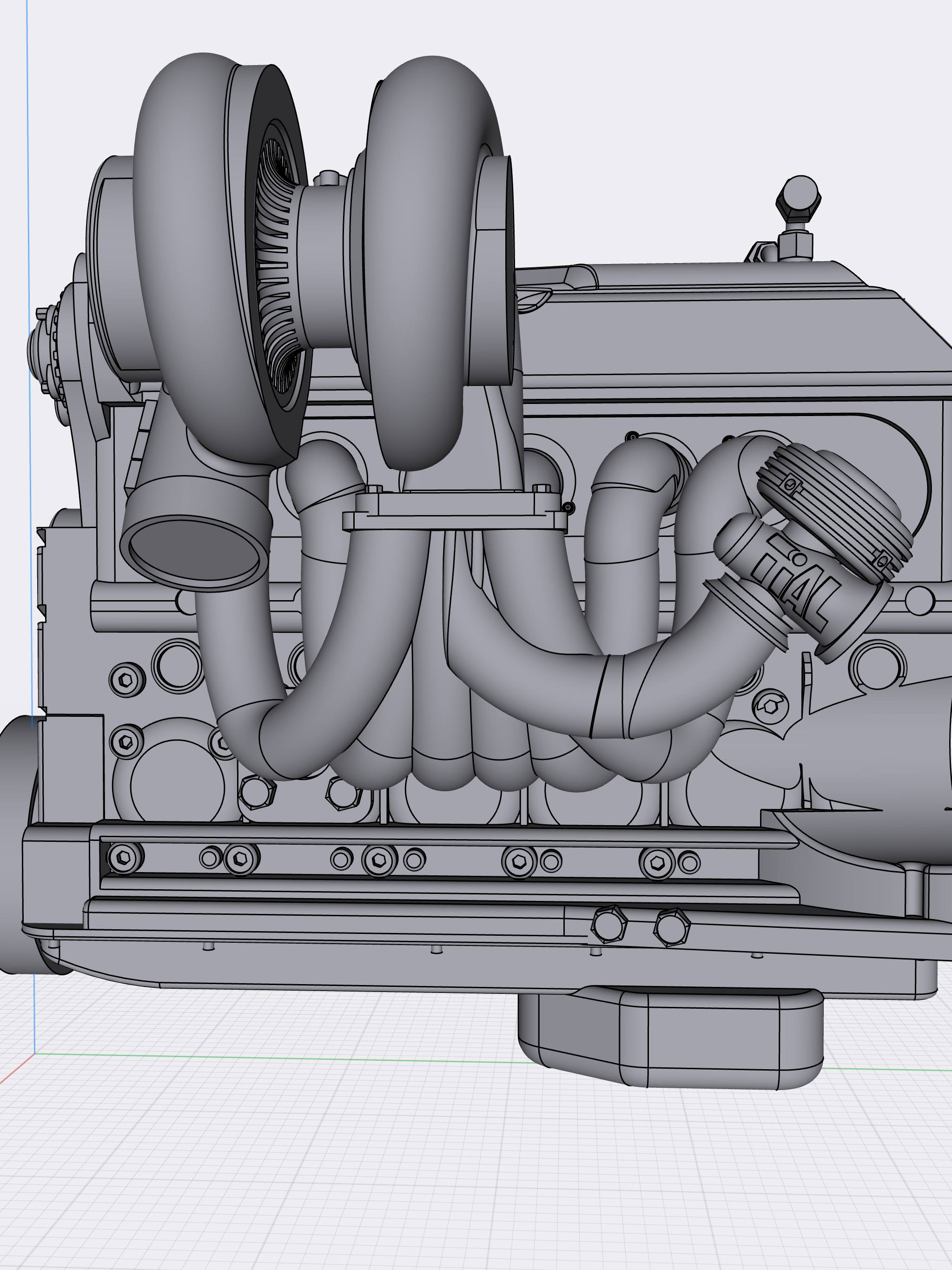 STL file Nissan RB26 Engine 2 versions HKS Turbo and NA ITBs 👽・3D ...
