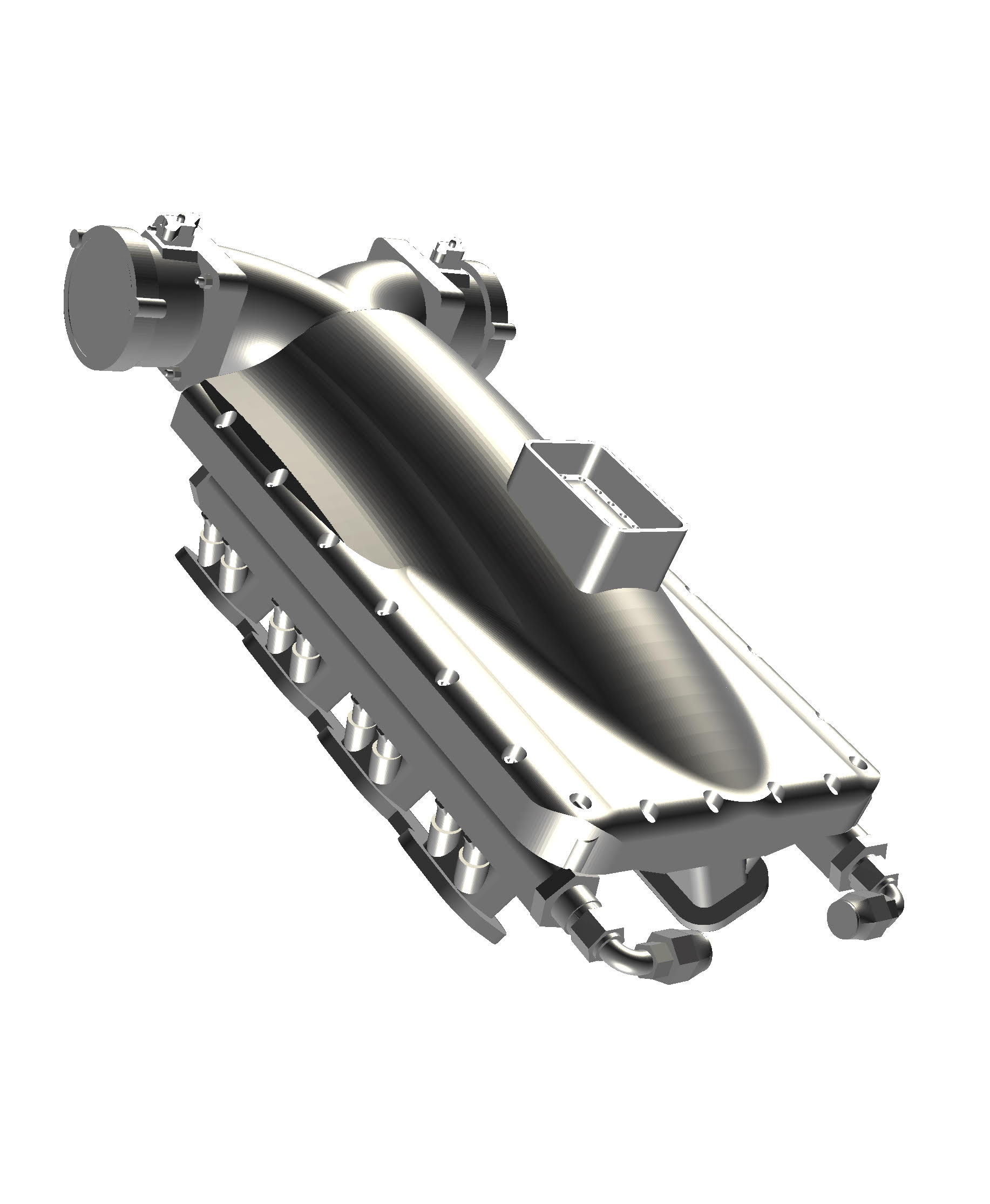 STL file Pro Mod V8 Twin Turbo Intake Manifold Hemi BBC SBC 🏎️・Design ...