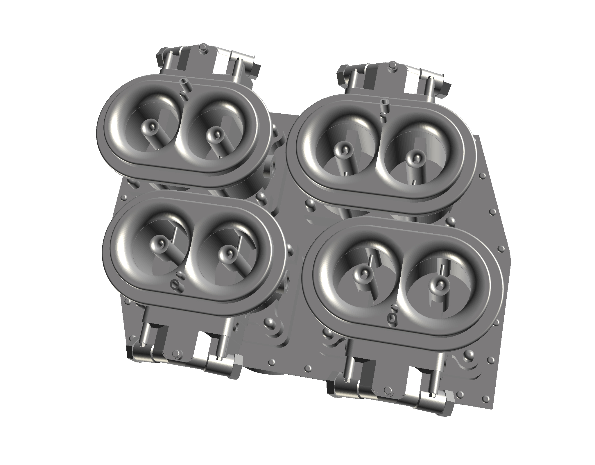 STL file Pro Stock Tunnel Ram Intake with Split Dominator Carbs 🐏・3D ...