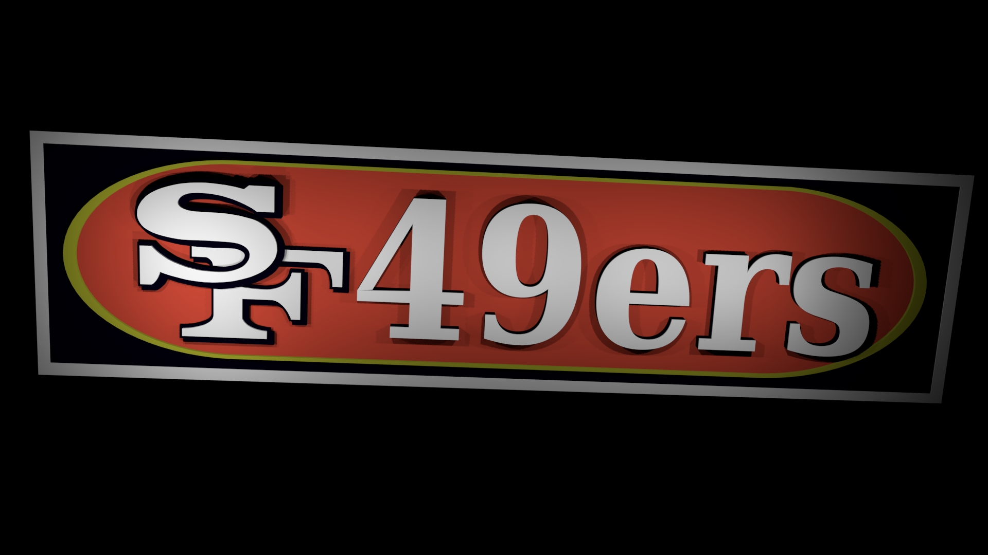 STL file San Francisco 49ers banner 🚩・Model to download and 3D print・Cults