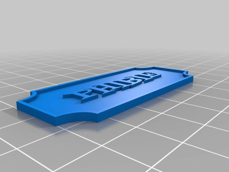 Free 3D file PHIBIE Nameplate・3D printing template to download・Cults