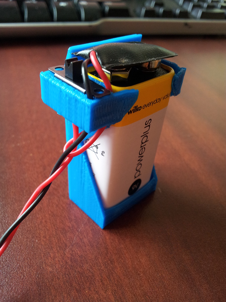 Free 3D file 9v battery clip with switch hole・3D printer design to ...