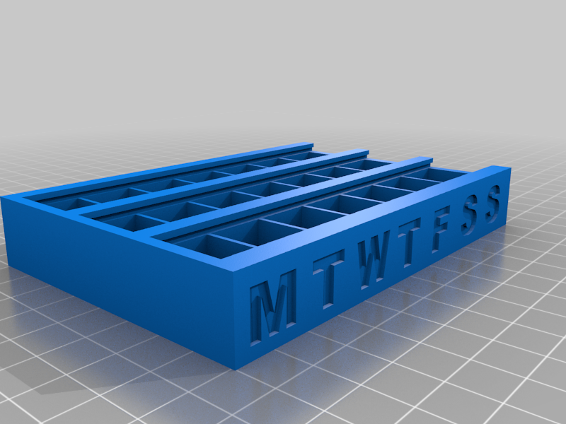 Free STL file Pill Box 1x 2x 3x a day REMIX・3D print design to download ...