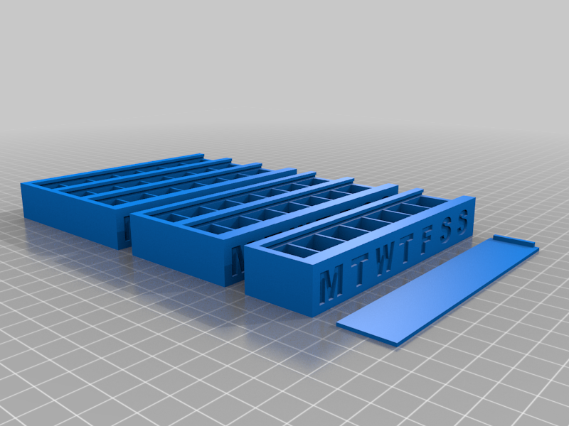 Free STL file Pill Box 1x 2x 3x a day REMIX・3D print design to download ...