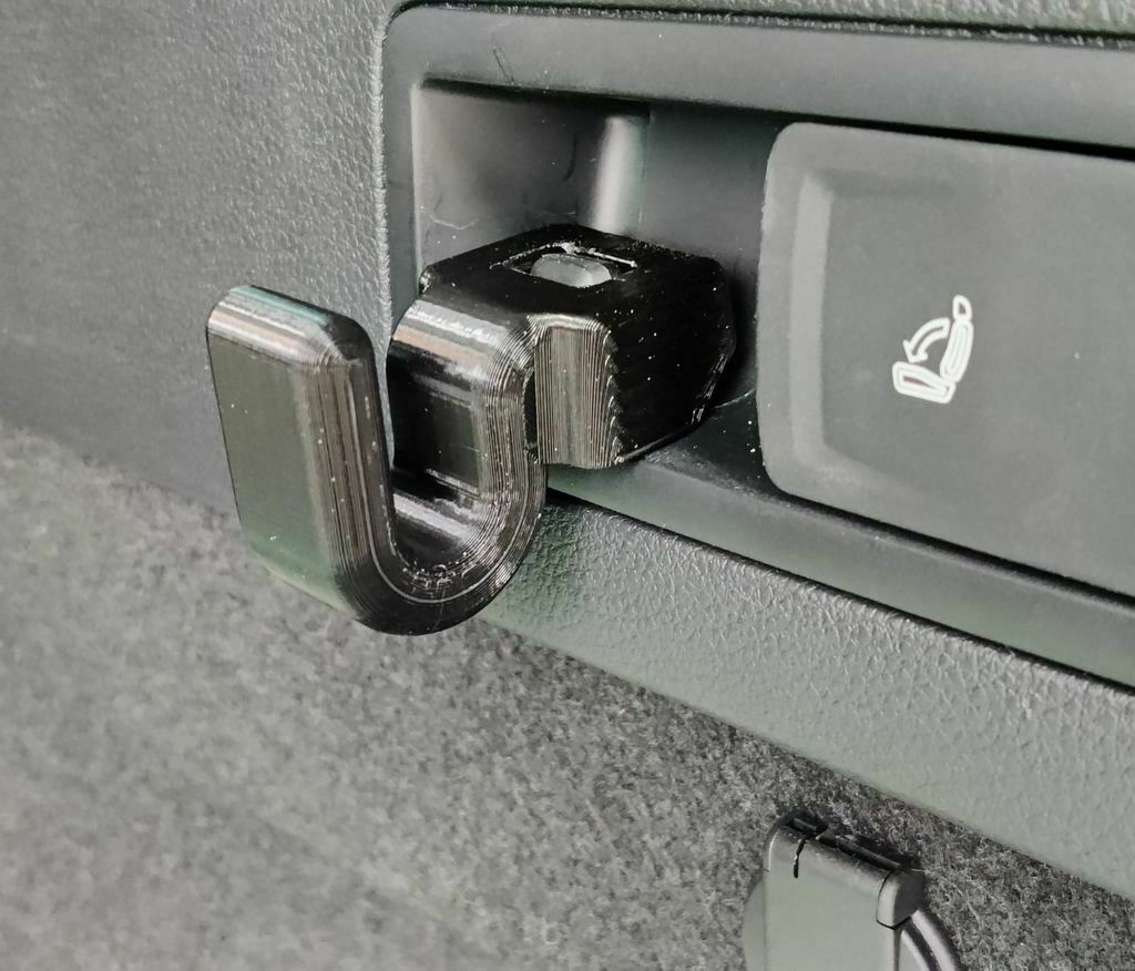 Free 3d File Shopping Bag Hook Extension For Vw Passat B8・3d Printable