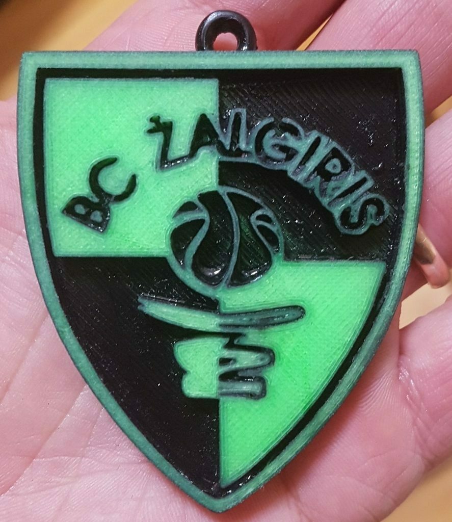 Free 3D file BC Zalgiris Kaunas logo keytag・3D print object to download ...