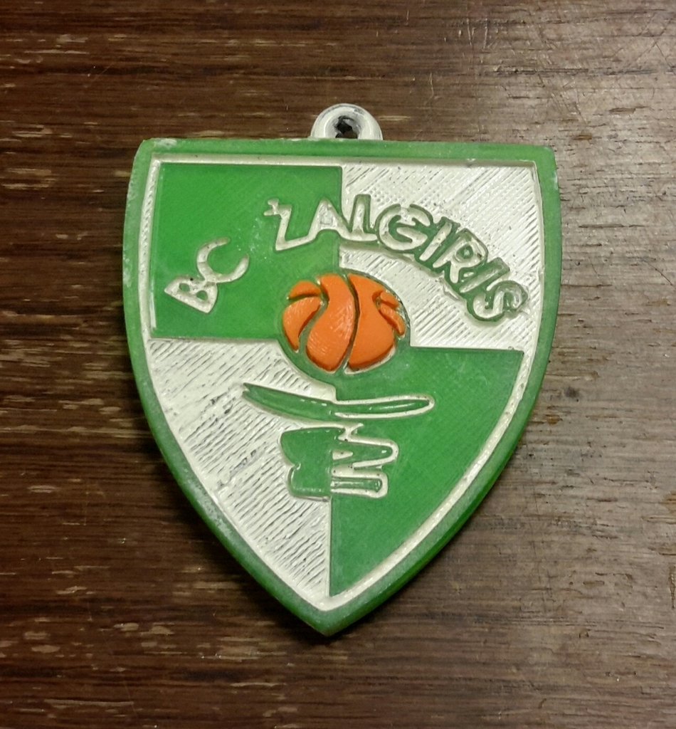 Free 3D file BC Zalgiris Kaunas logo keytag・3D print object to download ...