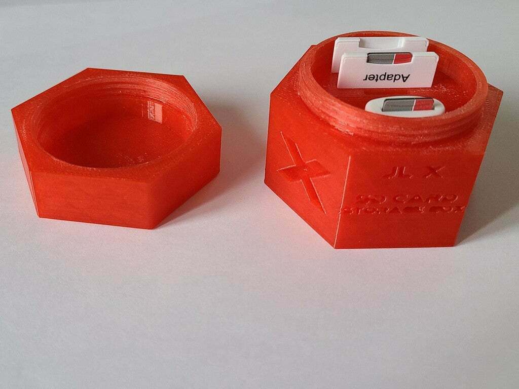 Free STL file Hexagonal sd card storage box・3D printing design to ...