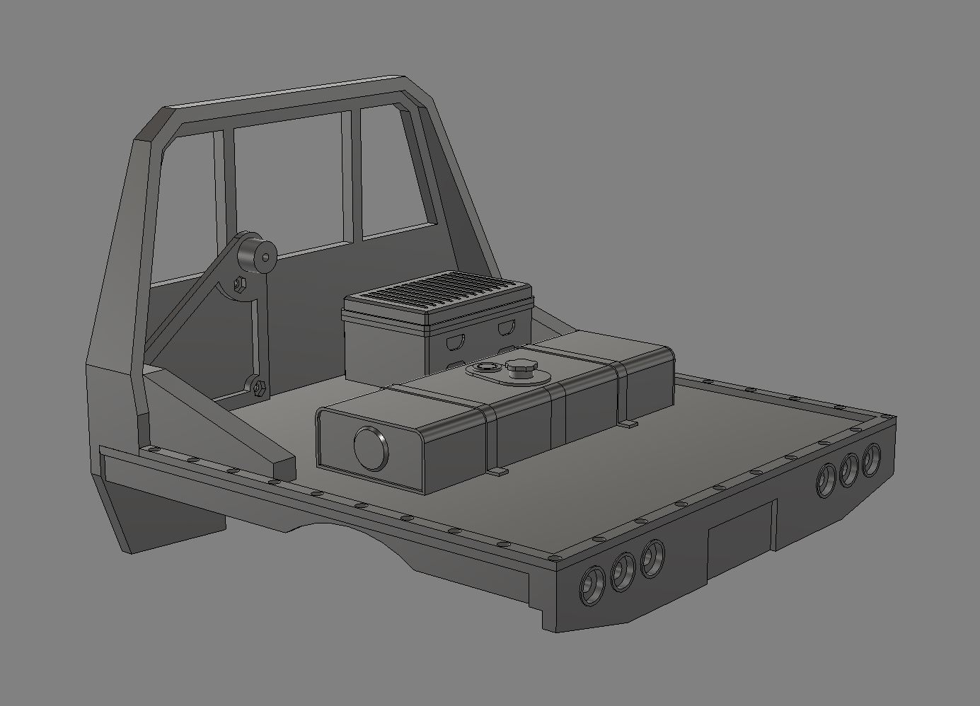 STL file 1/10 Scale Flatbed and Rack for 313mm Element Enduro Chassis ...