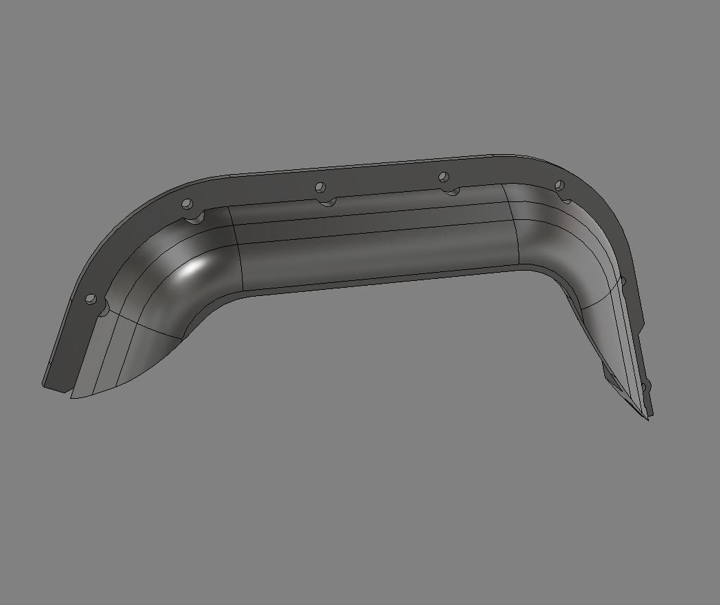 STL file 1/10 Scale Wheel Arch for Injora 313mm Defender Hard Body ...