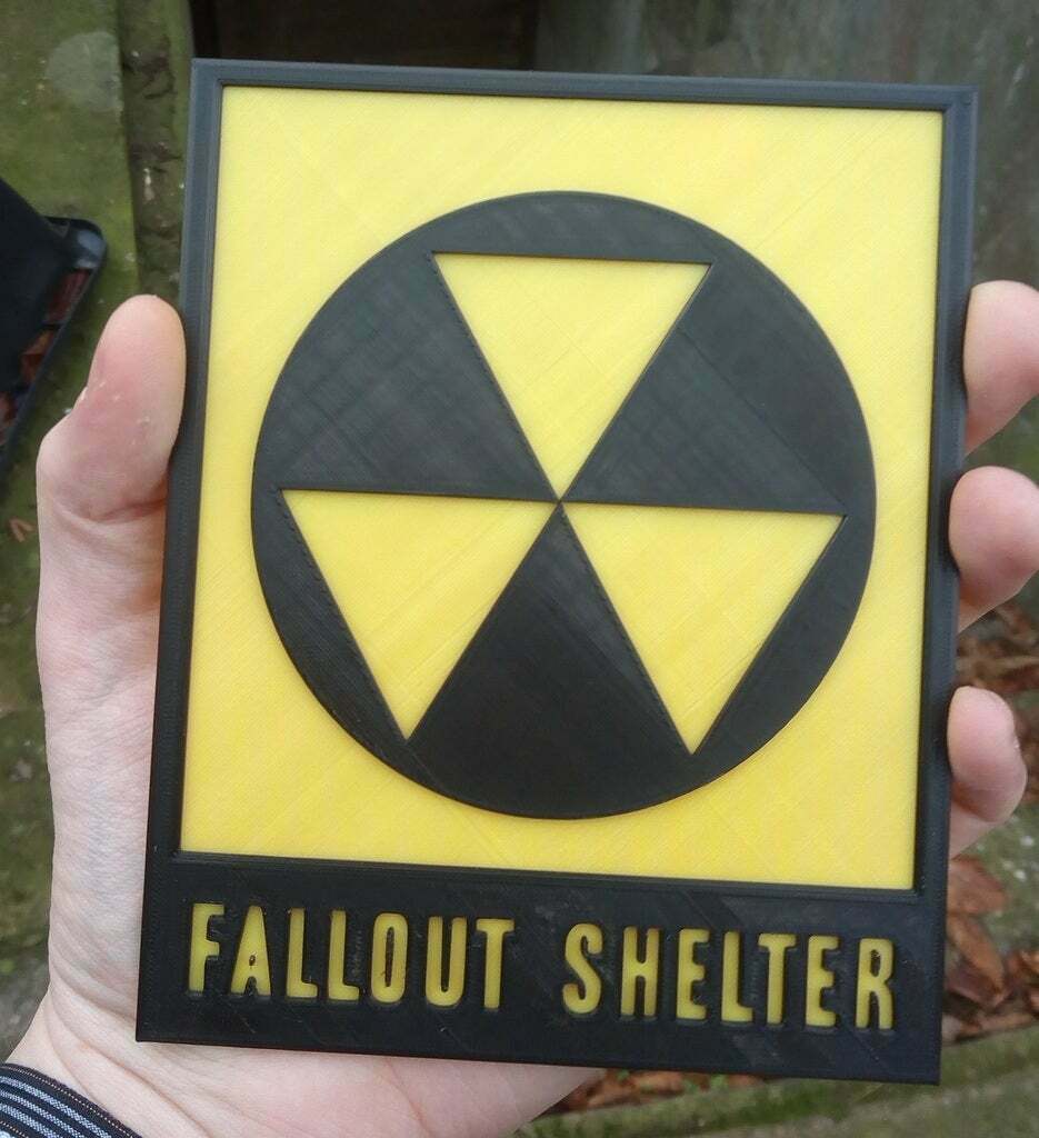 Free STL file Fallout Shelter Sign 🖼️・3D printable design to download・Cults