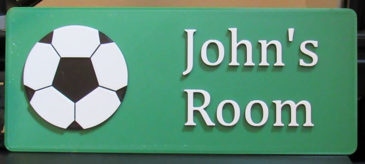 Free STL file John's Room Name Plate 👽・3D printing idea to download・Cults