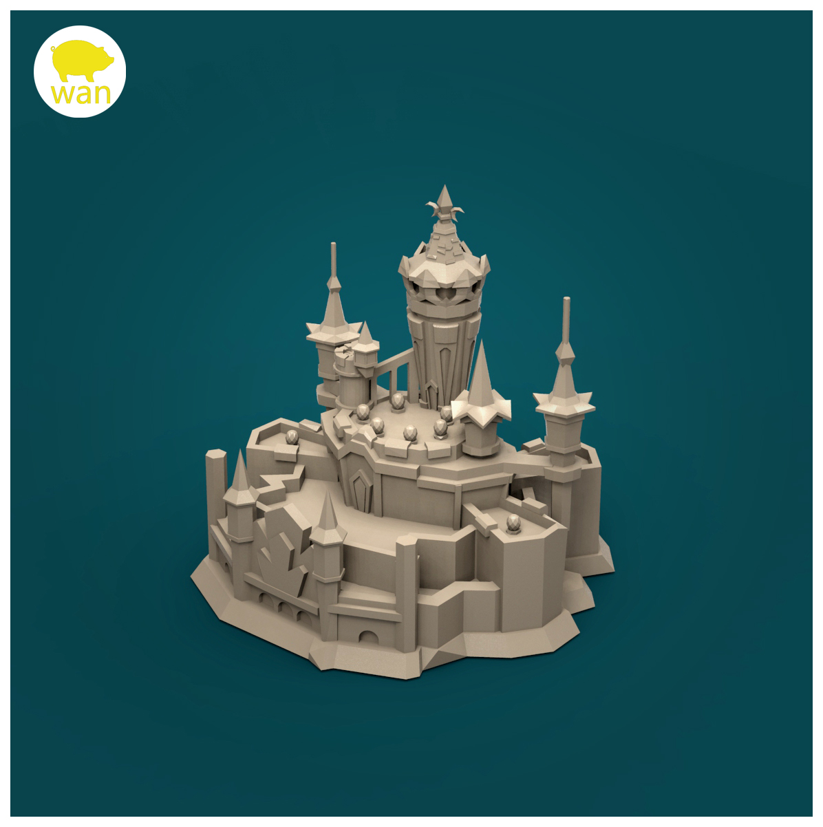 STL file castle・3D print design to download・Cults