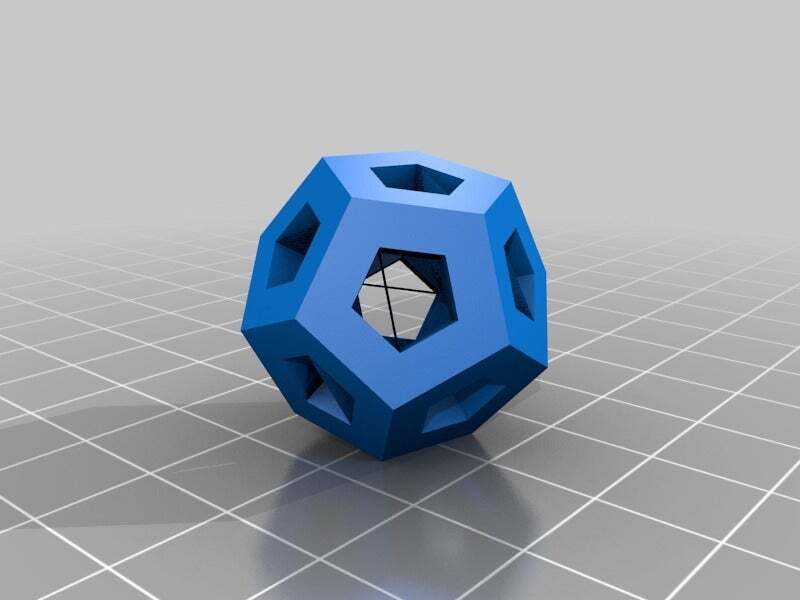 Free STL file dodecadhedron 50%・3D printing design to download・Cults