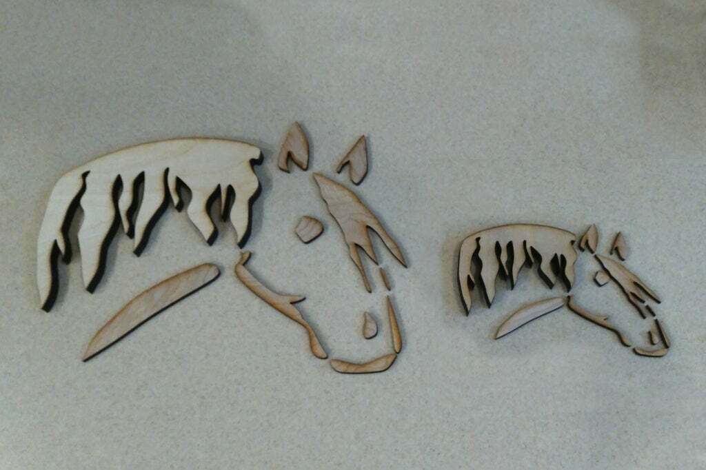 Free STL file Abstract Horse Head Art - 2D laser cuttable version of ...