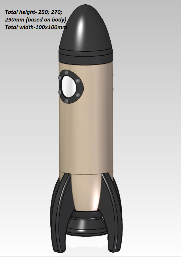 STL file Toy Rocket 🚀・3D printing template to download・Cults