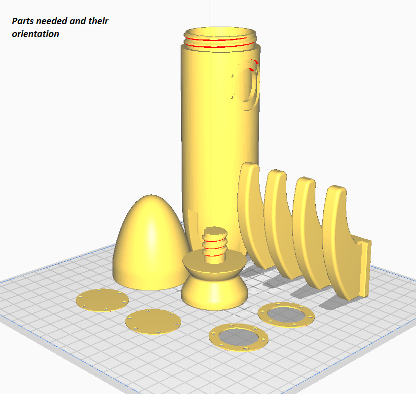 STL file Toy Rocket 🚀・3D printing template to download・Cults