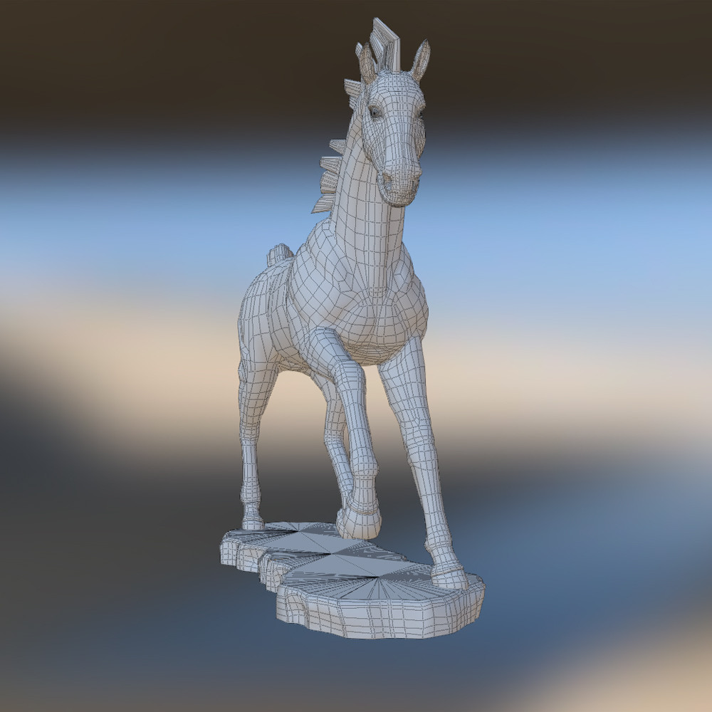 STL-Datei Pferde-Skulptur 🐉・3D-druckbares Design zum Herunterladen・Cults