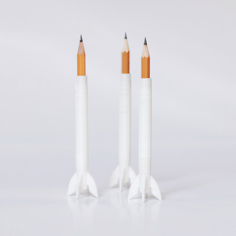 Download free STL file Rocket Pencil Extender • Template to 3D print ...