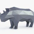 Download OBJ file Low Poly Rhinoceros • 3D printing model ・ Cults