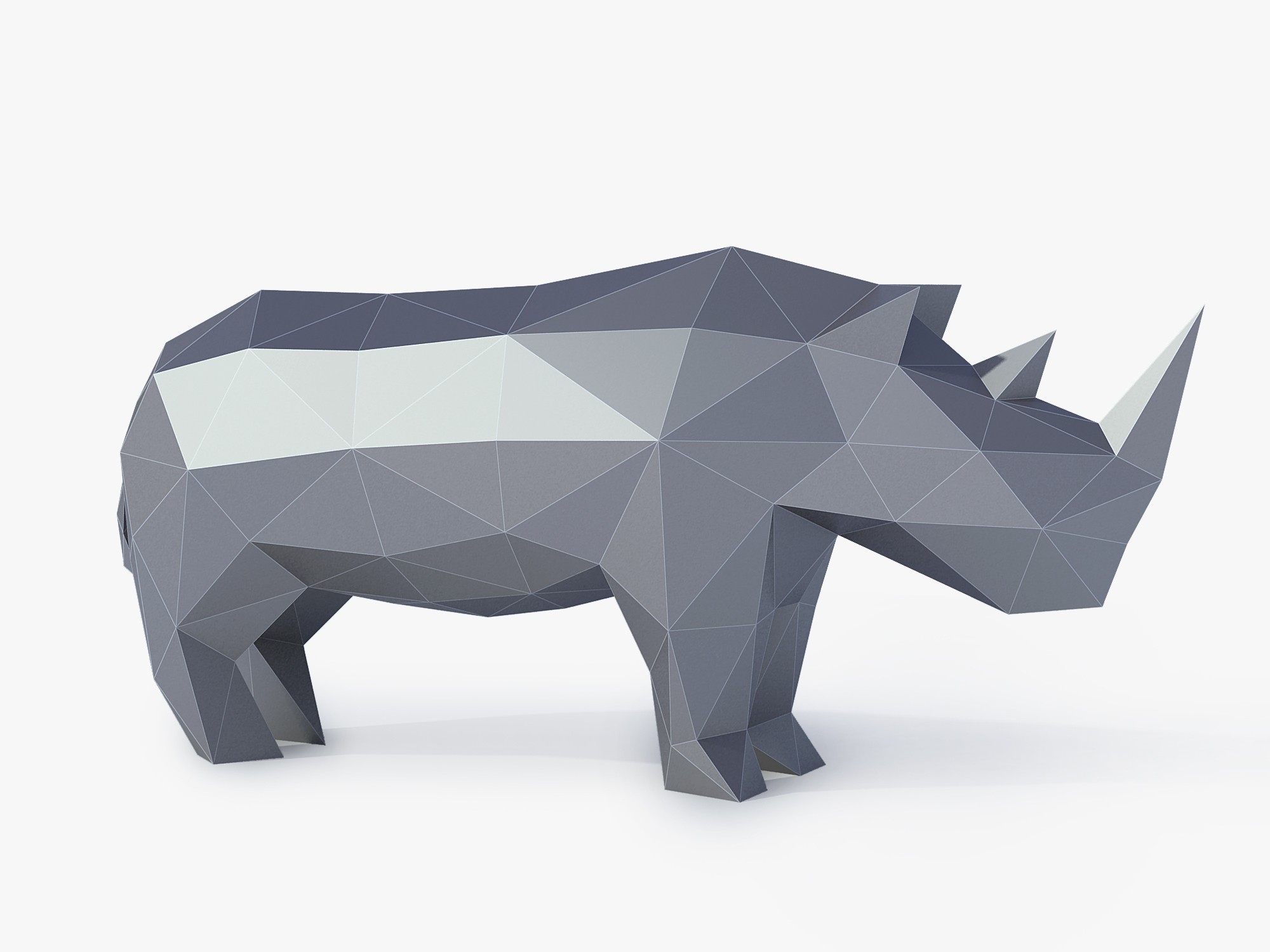 Download OBJ file Low Poly Rhinoceros • 3D printing model ・ Cults