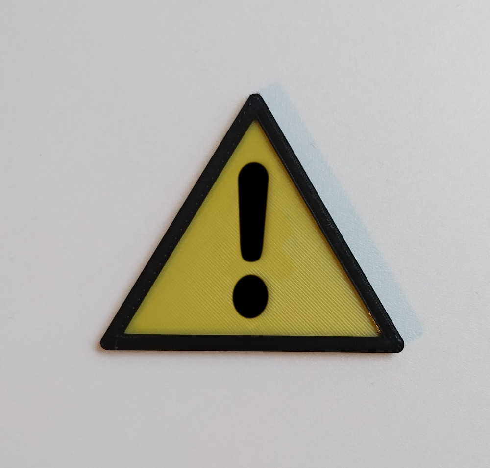 Файл STL 3D Printable Warning Sign | ISO 7010 | W001 | General Warning ...