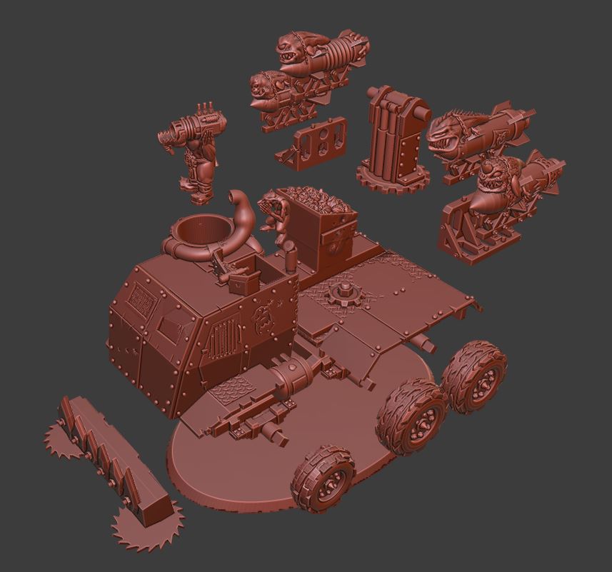 STL file Squiggly Truck 🚚・Template to download and 3D print・Cults