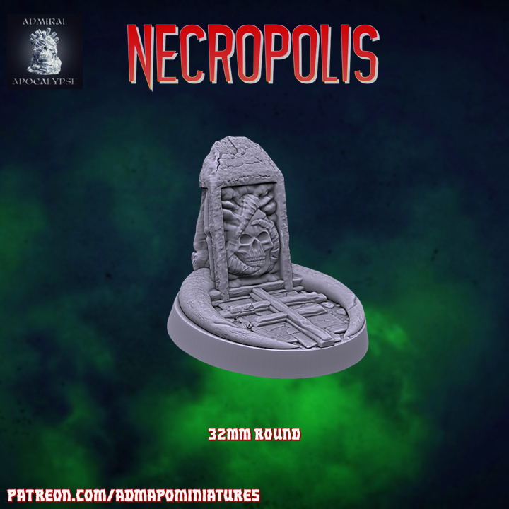 Fichier STL Necropolis 6*32mm Base Set (Pré-équipé) 🎲・Design pour ...