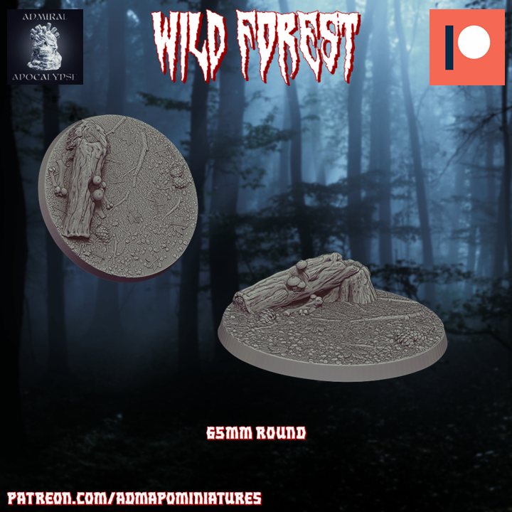 STL file Wild Forest Set 65mm (2 pre-supported base model) 🎲・3D printer ...