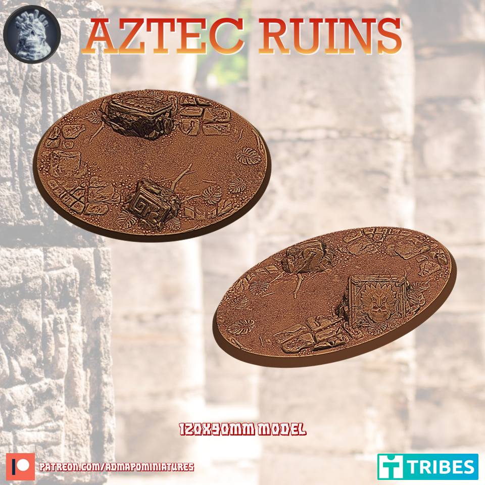 STL file Aztec Ruins 120x90mm Base (Pre-supported)・3D printer design to ...