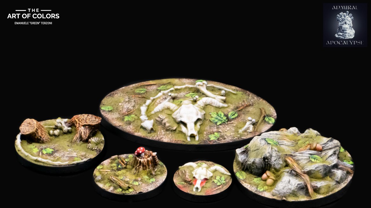 3D printing Wild Forest Set (25 Pre-supported miniature bases +2 bonus ...