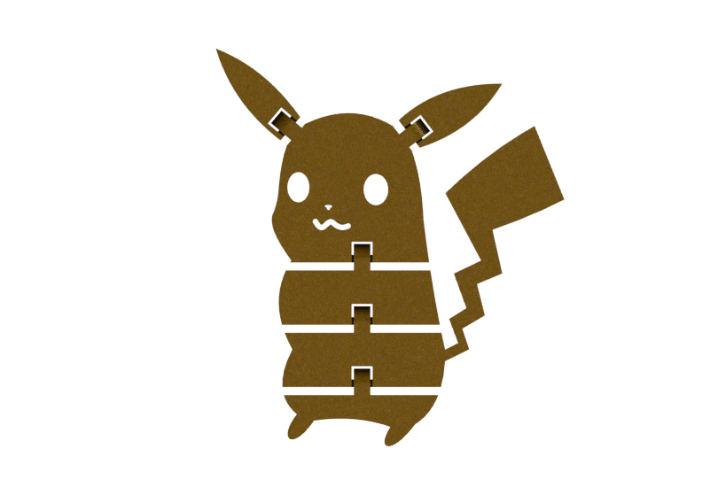 STL file PIKACHU FLEX 2 in 1・3D print design to download・Cults