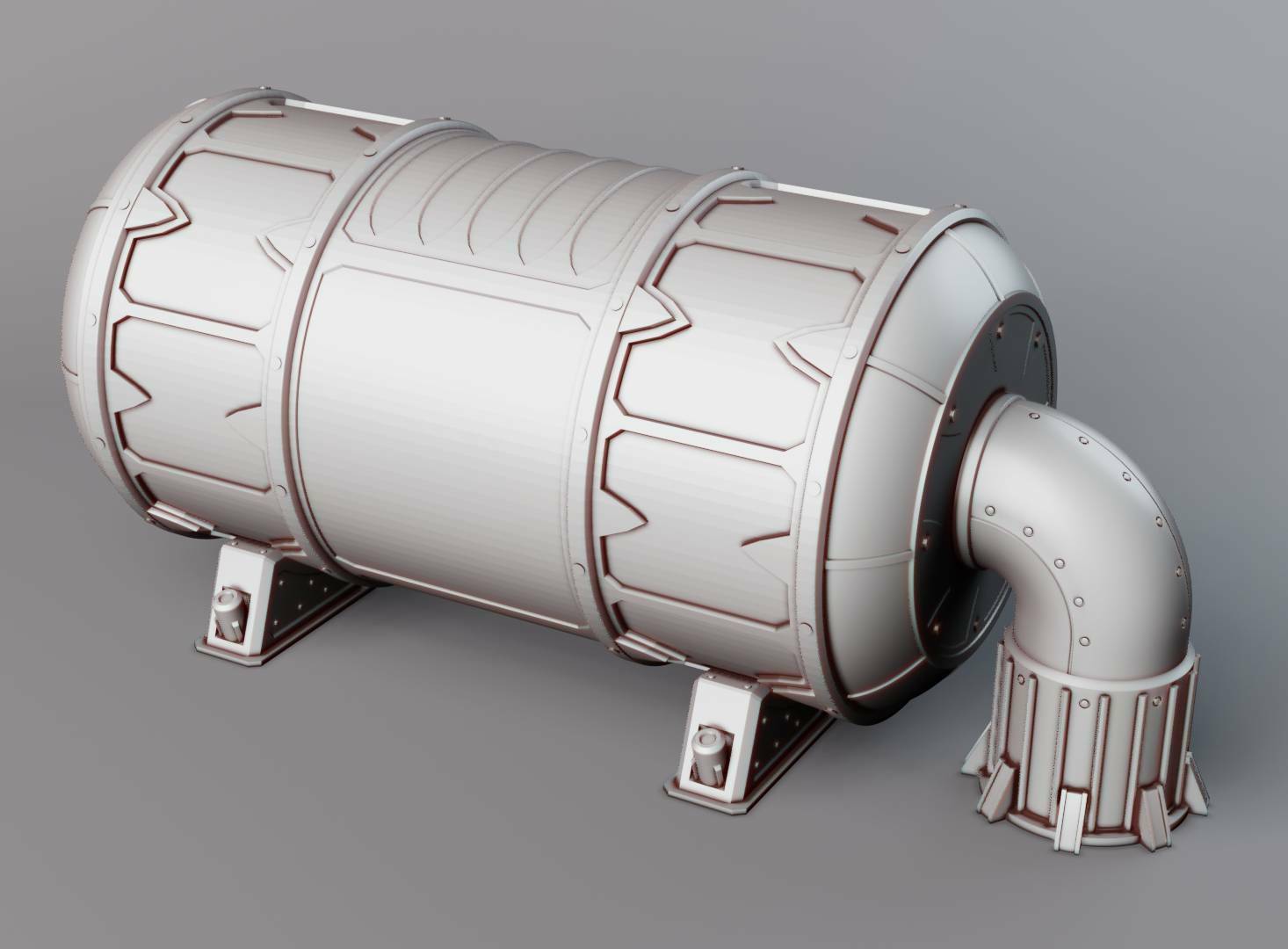 Файл STL Modular Fuel Tank - Warhammer 40K/30K/Necromunda/Dark Sci-fi ...