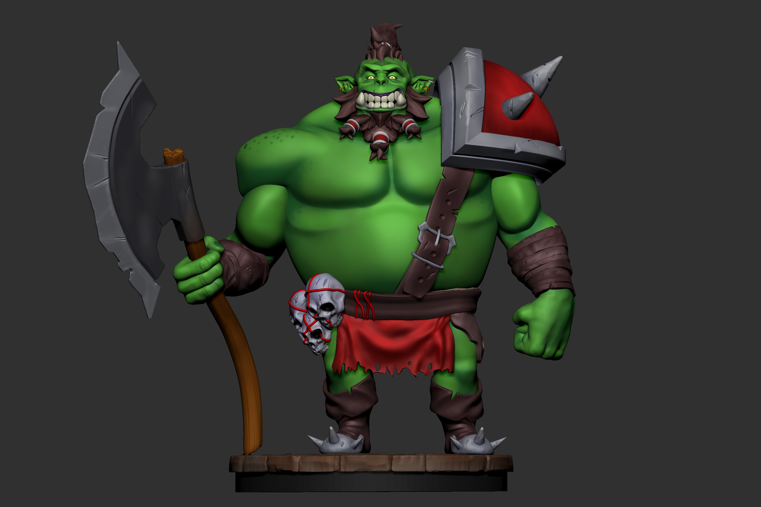 Free STL file DURORK - THE COOL ORC (STATUE)・Design to download and 3D ...