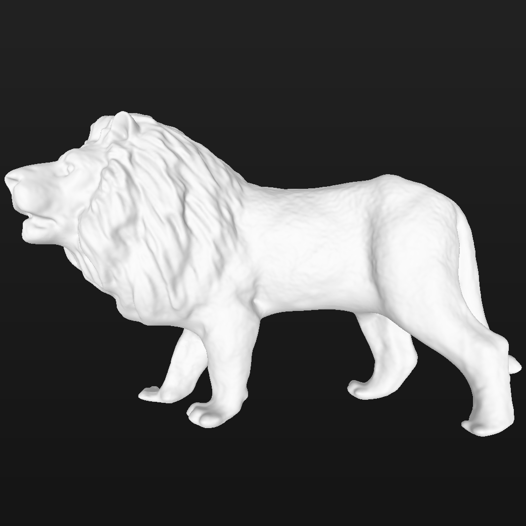 Free OBJ file Lion(generated by Revopoint POP)・Template to download and ...