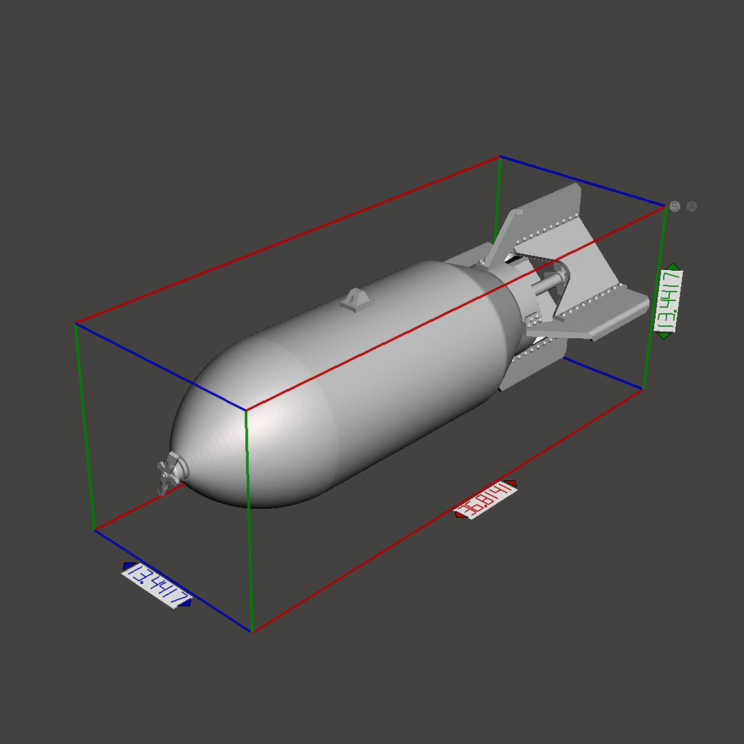 STL file US GP BOMB AN-M65A1 1000LB 1-48 💣・3D printable model to ...