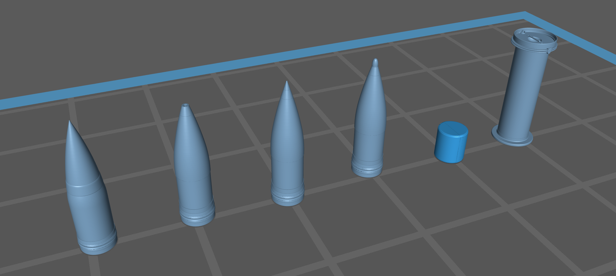 Free STL file TT Scale 1:120 16-inch shells for Iowa class battleships ...