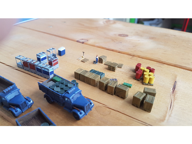 Free STL file TT Scale 1:120 ISO warehouse contents 📦・3D print design ...