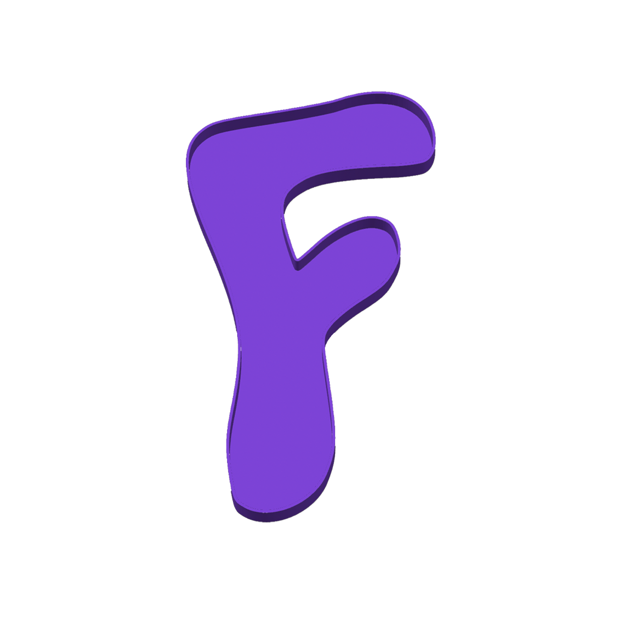 F In Bubble Letters
