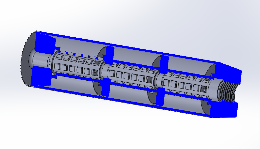 STL-Datei SCHALLDÄMPFER PCP AIRGUN Moderator Schalldämpfer UNF 1/2-20 ...