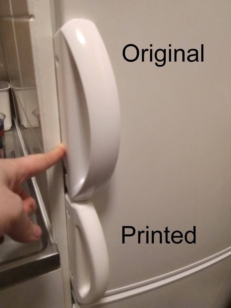 Free STL file Parametric Fridge Door Handle・3D printing model to ...
