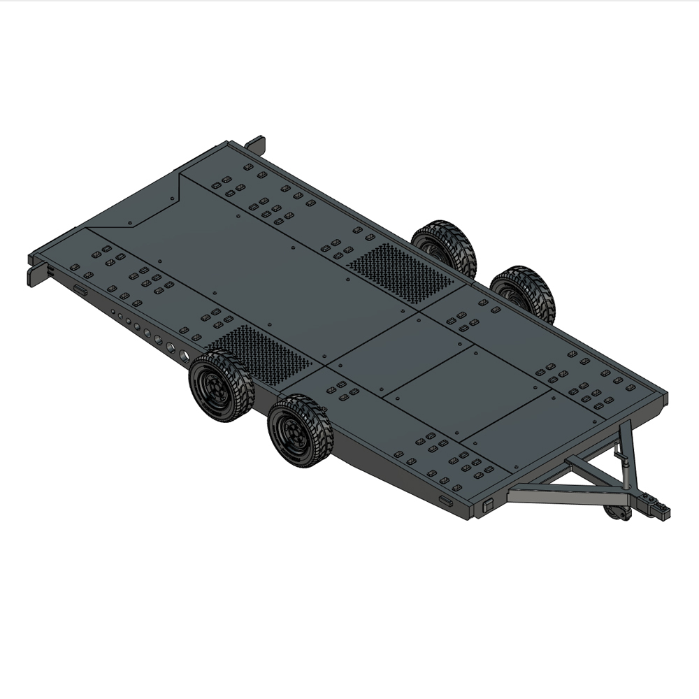 STL file Car Trailer - Long Style - 1:24 - scale model accessories 🚗 ...