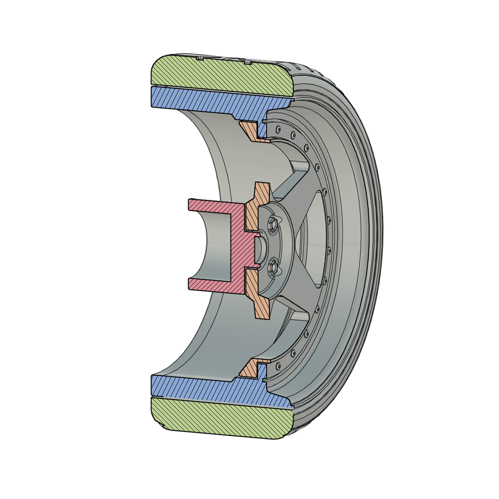 STL file JRacing 6 Style - scale model wheel set - 17-18" - rim and ...