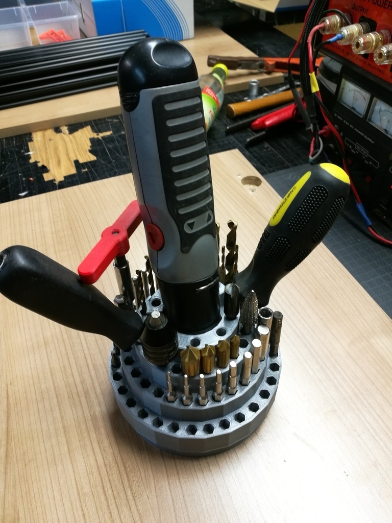 Free 3D file Bit Holder - Turnable・3D printer model to download・Cults