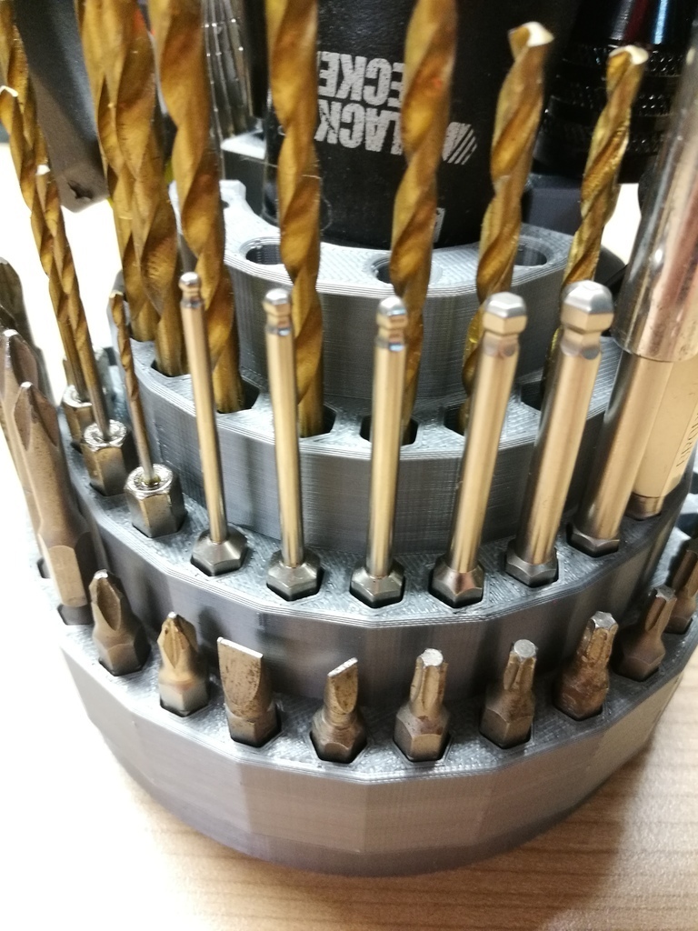 Free 3D file Bit Holder - Turnable・3D printer model to download・Cults
