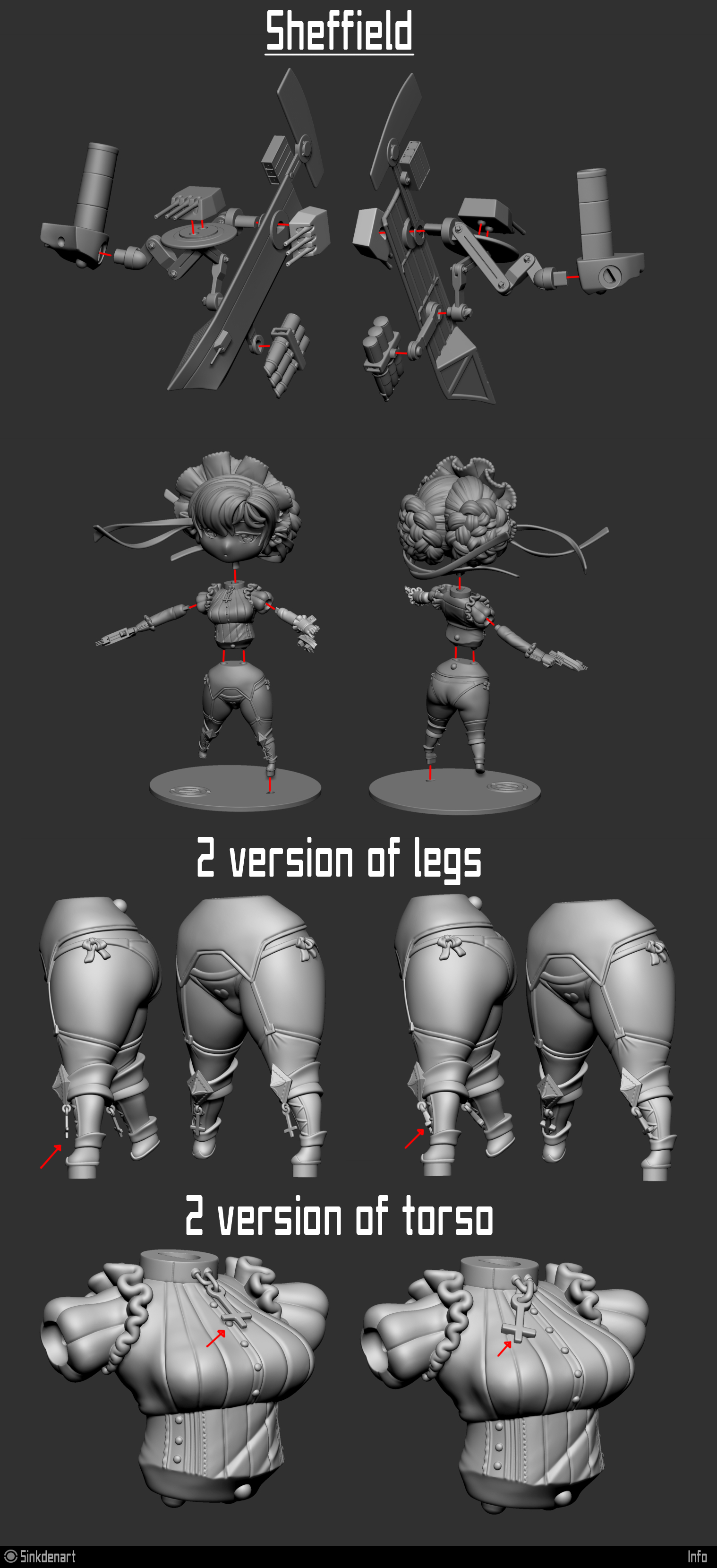 Archivo STL ∻ Azur Lane Sheffield ∻・Modelo para descargar y imprimir en ...