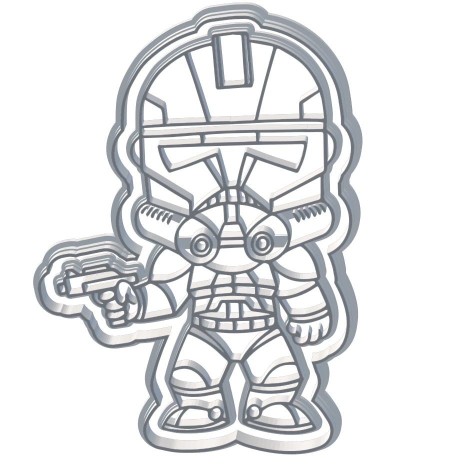 STL file Clone Trooper Cookie Cutter (Premium)・Design to download and ...