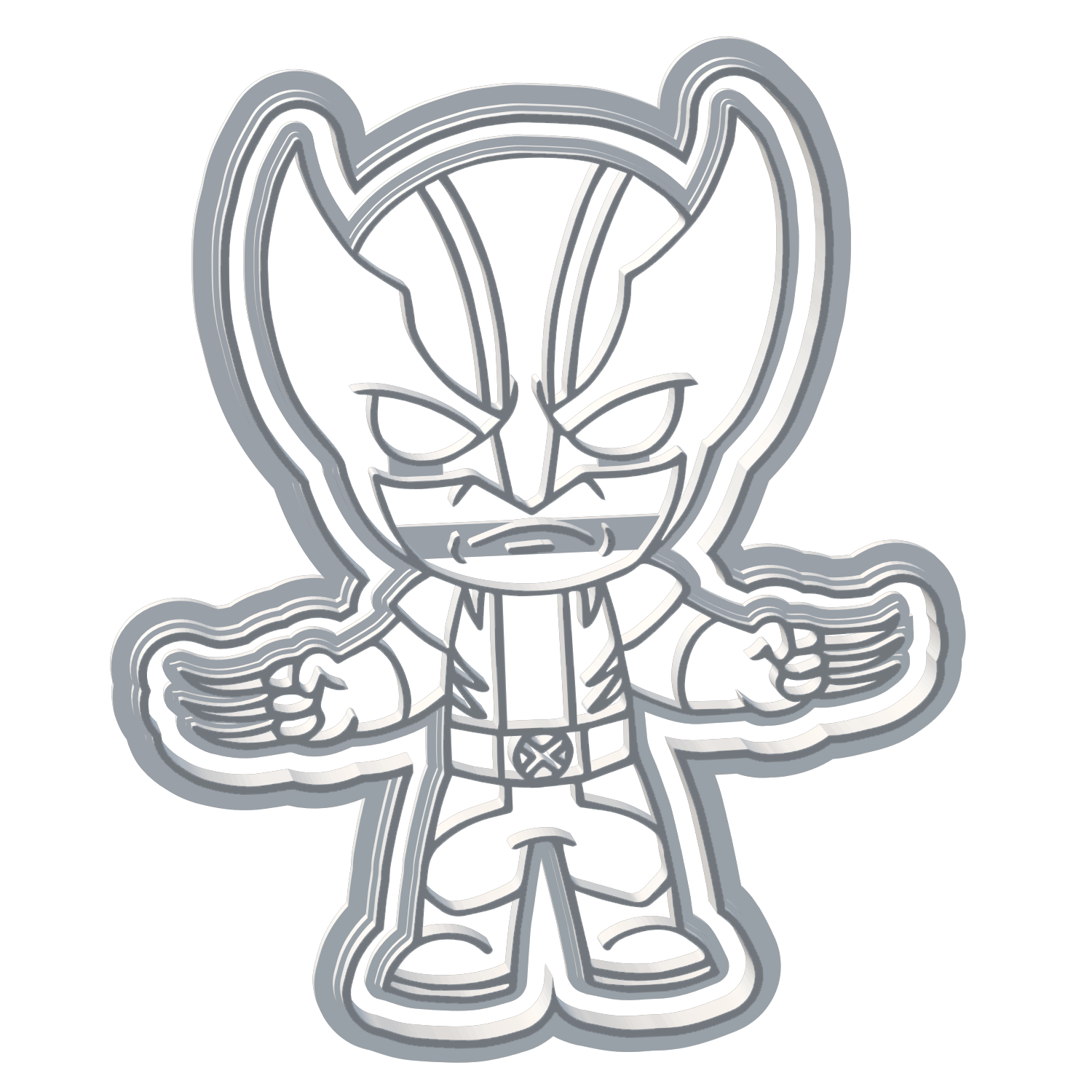 STL file Wolverine Cookie Cutter (Premium)・3D print model to download・Cults