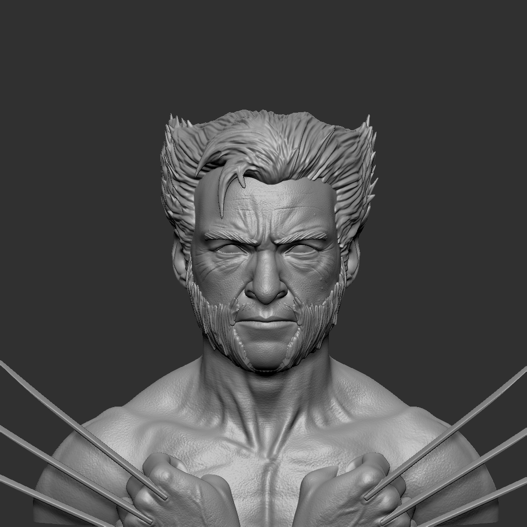 Fichier STL Hugh jackman wolverine (logan)・Modèle à télécharger et à ...